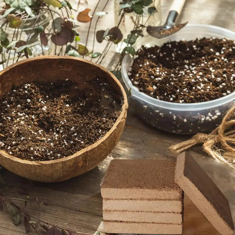 Coconut Coir Bricks – Nutrient-Rich Base Coir Pellet Soil for Flowers ...