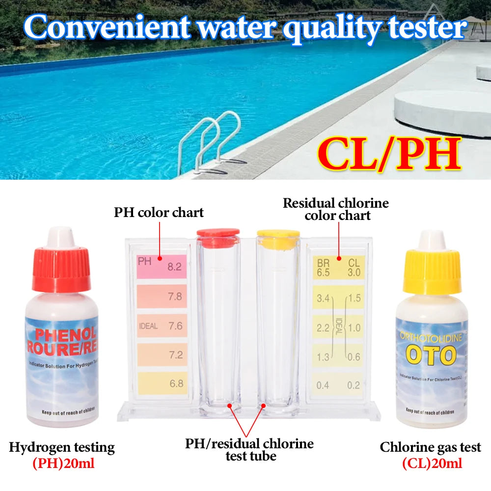 PH Chlorine Water Test Kit – Testing Kit for Swimming Pools ...