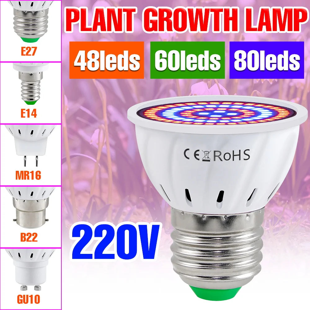 LED Full Spectrum Grow Bulb | E27 Phytolamp for Seedlings and ...
